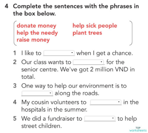 Exercise 4. Interactive worksheet | TopWorksheets