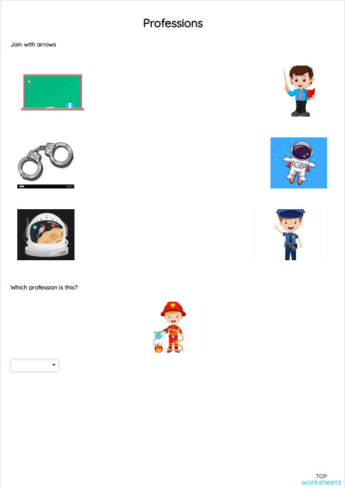 Professions. Ficha interactiva | TopWorksheets