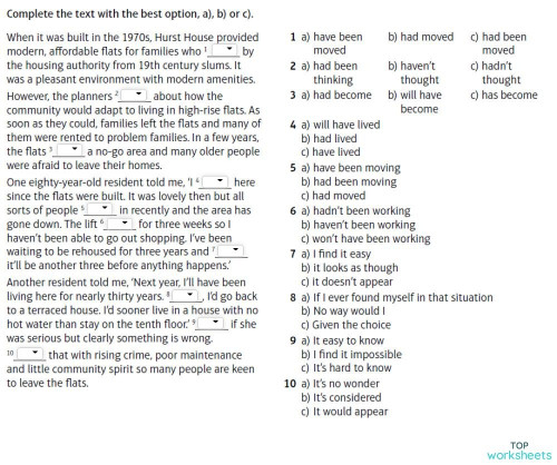 Consolidation: Unit 4. Interactive worksheet | TopWorksheets