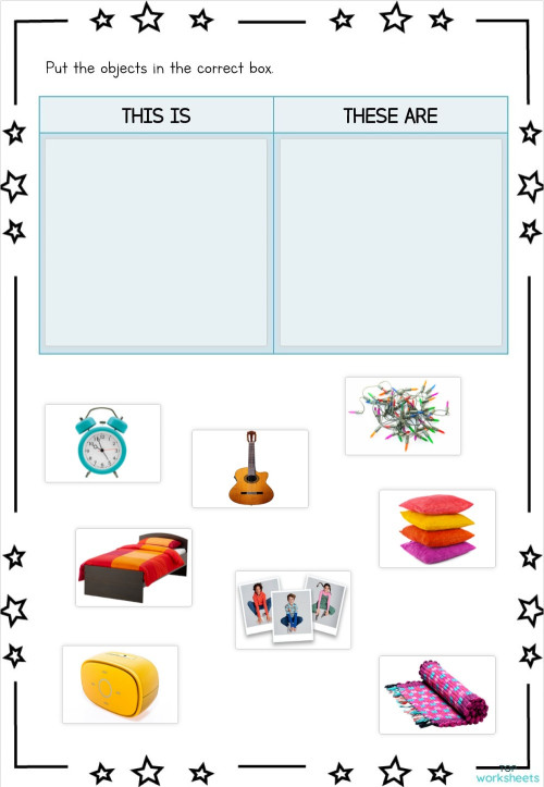 THIS IS / THESE ARE. Ficha interactiva | TopWorksheets