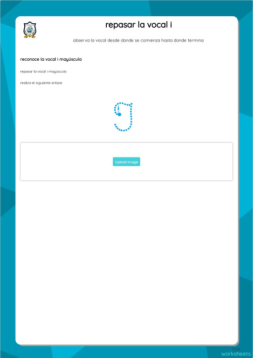 repasar la vocal i. Ficha interactiva | TopWorksheets