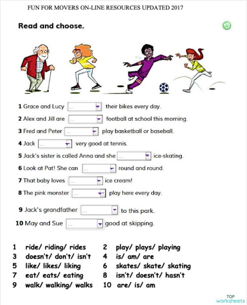 Ex 1 Part 4 Funformovers Resourses Interactive Worksheet Topworksheets
