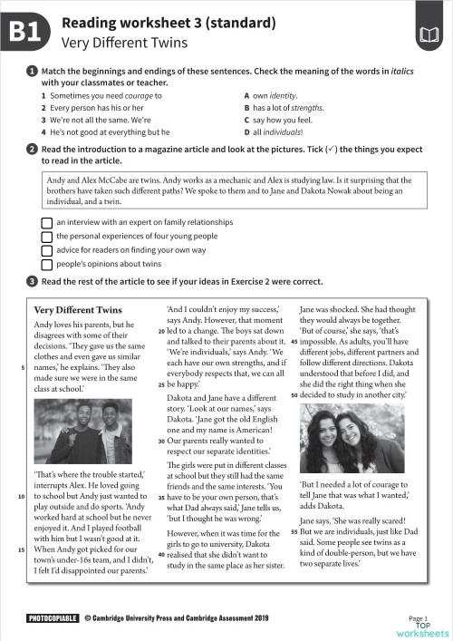 2026-01-1a-EXAM TRAINER 5-READING. Interactive worksheet | TopWorksheets