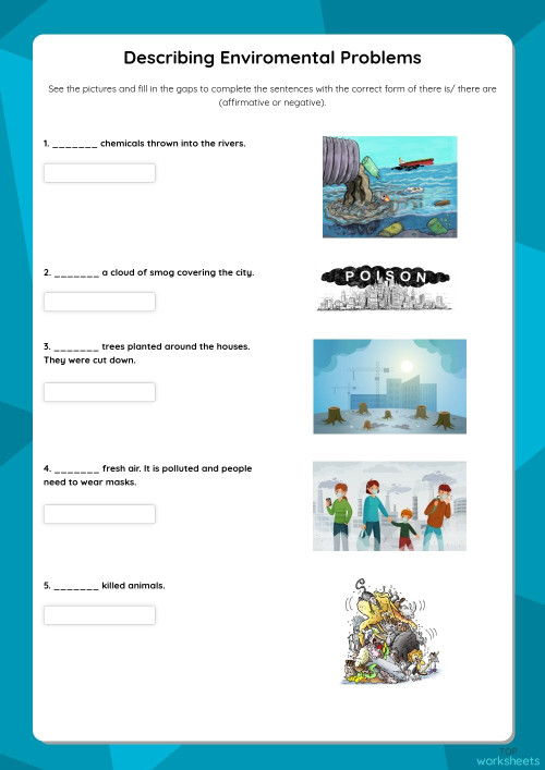 Describing Enviromental Problems. Interactive worksheet | TopWorksheets