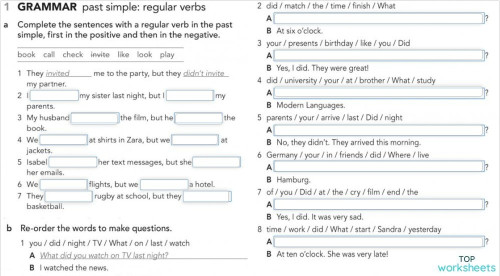 EF 1B beginner Grammar Bank. Interactive worksheet | TopWorksheets