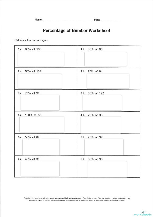 Percentages 2. Interactive worksheet | TopWorksheets
