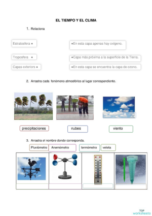 El tiempo y el clima. Ficha interactiva | TopWorksheets