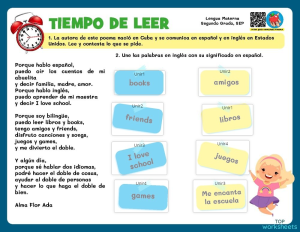 Palabras en otra lengua. Ficha interactiva | TopWorksheets