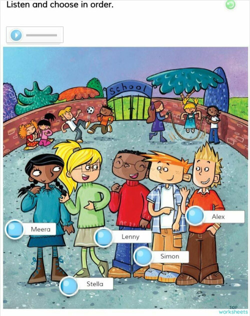listen and choose the order. Interactive worksheet | TopWorksheets