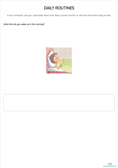 DAILY ROUTINES. Interactive worksheet | TopWorksheets