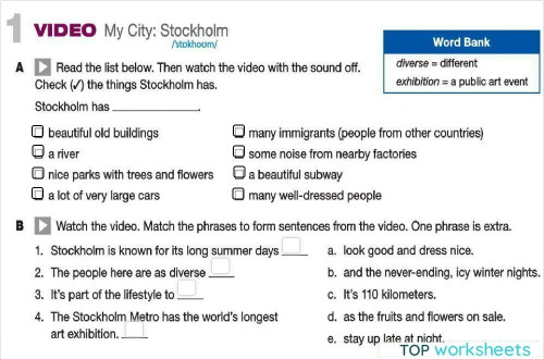 Video B07LAU7. Interactive worksheet | TopWorksheets