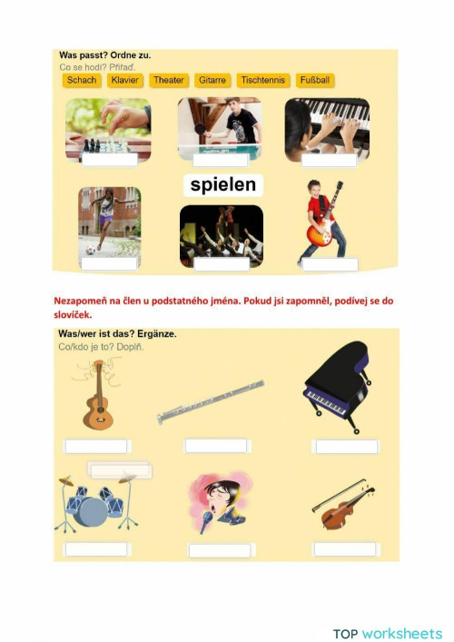 Interactive worksheets and online exercises in english | TopWorksheets