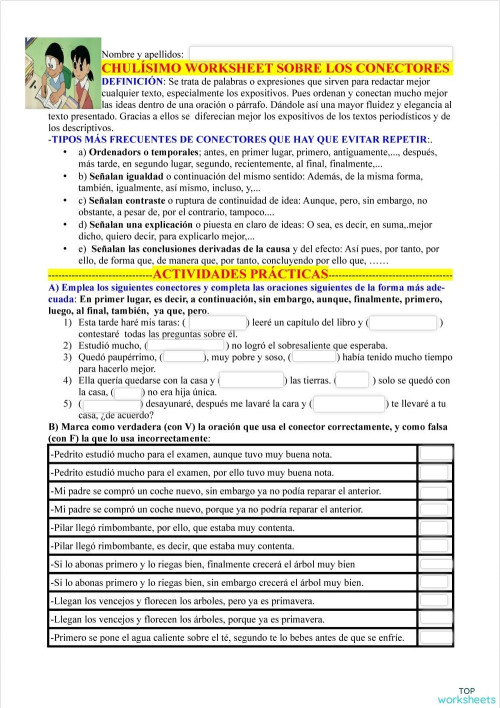 ESTILO DIRECTO E INDIRECTO. Ficha interactiva | TopWorksheets