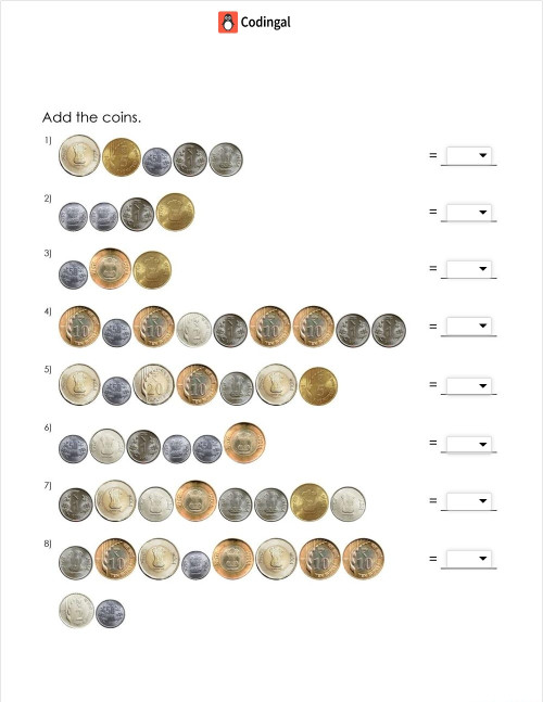M_G02M16L68_WE01_Counting money. Interactive worksheet | TopWorksheets