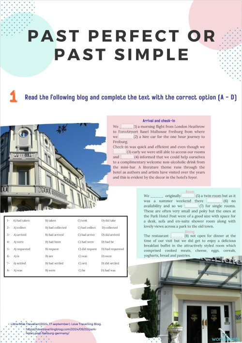 Past perfect or past simple. Interactive worksheet | TopWorksheets