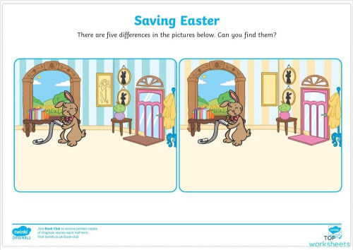 Easter - Find the differences. Interactive worksheet | TopWorksheets