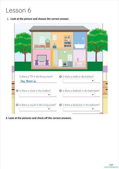 Lesson 6 - grammar and vocabulary. Interactive worksheet | TopWorksheets