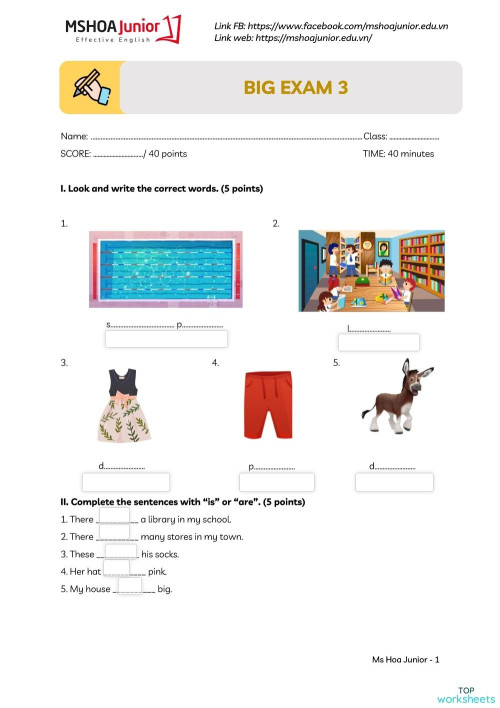 BIG EXAM 3. Interactive worksheet | TopWorksheets