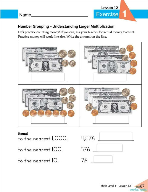 Money: interactive worksheets and online exercises | TopWorksheets