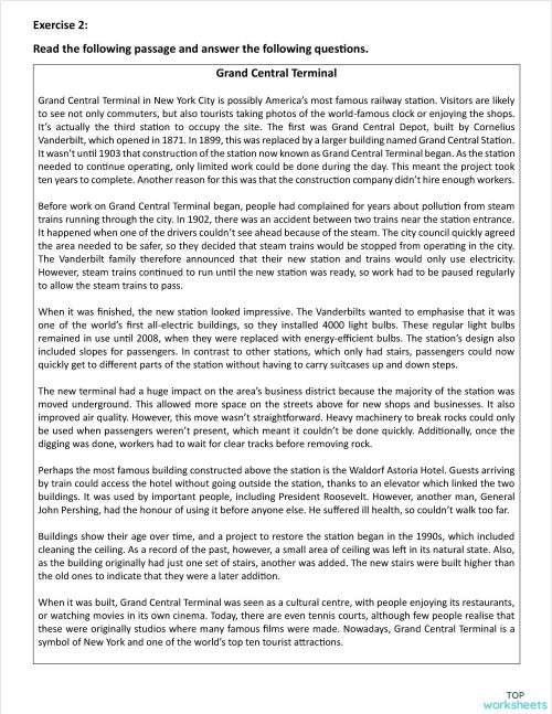 Reading - Unit 1: Home life. Interactive worksheet | TopWorksheets