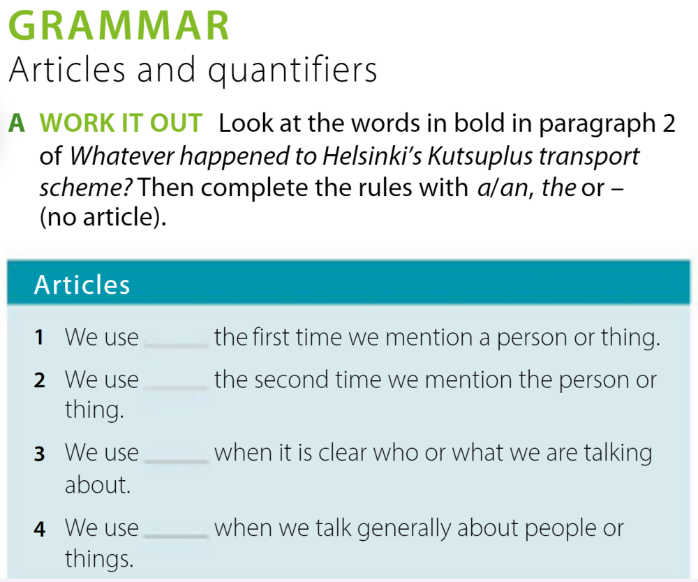 GRAMMAR - Articles & Quantifiers. Interactive worksheet | TopWorksheets