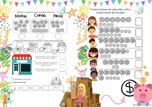 DINERO_VAMOS DE COMPRAS_1°B_MAESTRA SAWI. Ficha interactiva | TopWorksheets