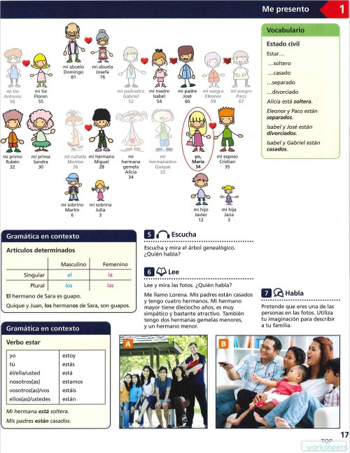 1. Me presento 17 Spanish Ab Initio for the IB diploma. Ficha ...
