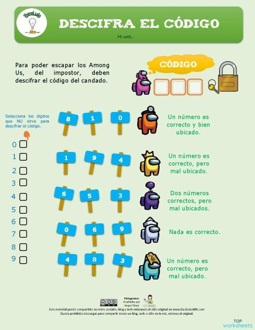 Descifra el código 05. Ficha interactiva | TopWorksheets