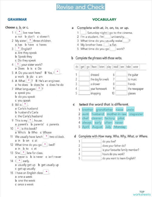 REVISE AND CHECK- SECOND TERM-ACT 1 (2ND SEMESTRE). Interactive ...
