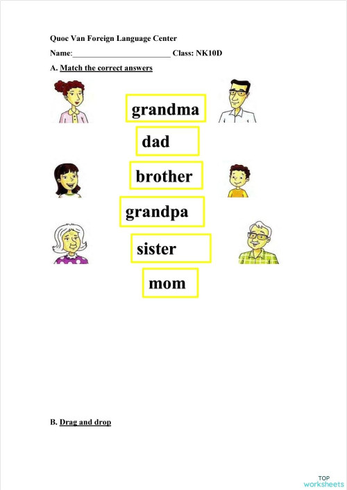 Interactive worksheets and online exercises in vietnamese | TopWorksheets