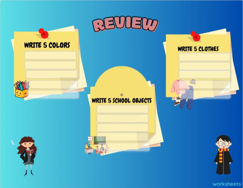 Review - Homework. Interactive worksheet | TopWorksheets