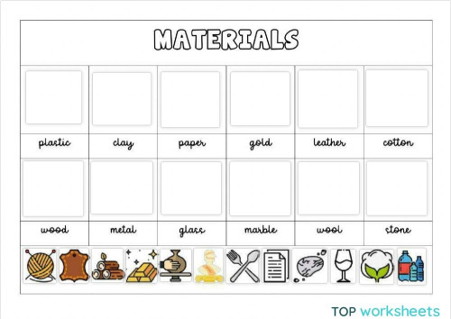 Materials. Interactive worksheet | TopWorksheets
