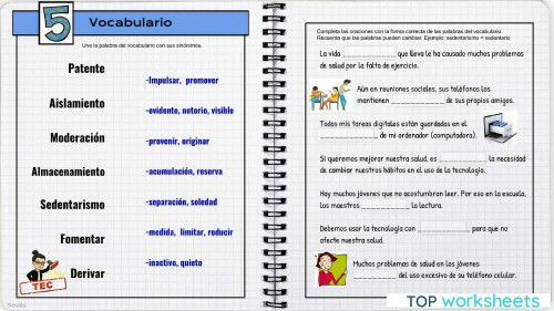 U5 Vocabulario. Ficha interactiva | TopWorksheets