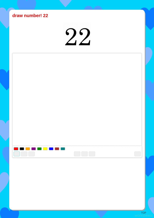 number 22 - 25. Interactive worksheet | TopWorksheets