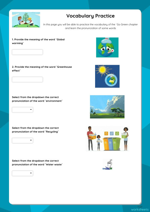 Vocabulary Practice. Interactive worksheet | TopWorksheets