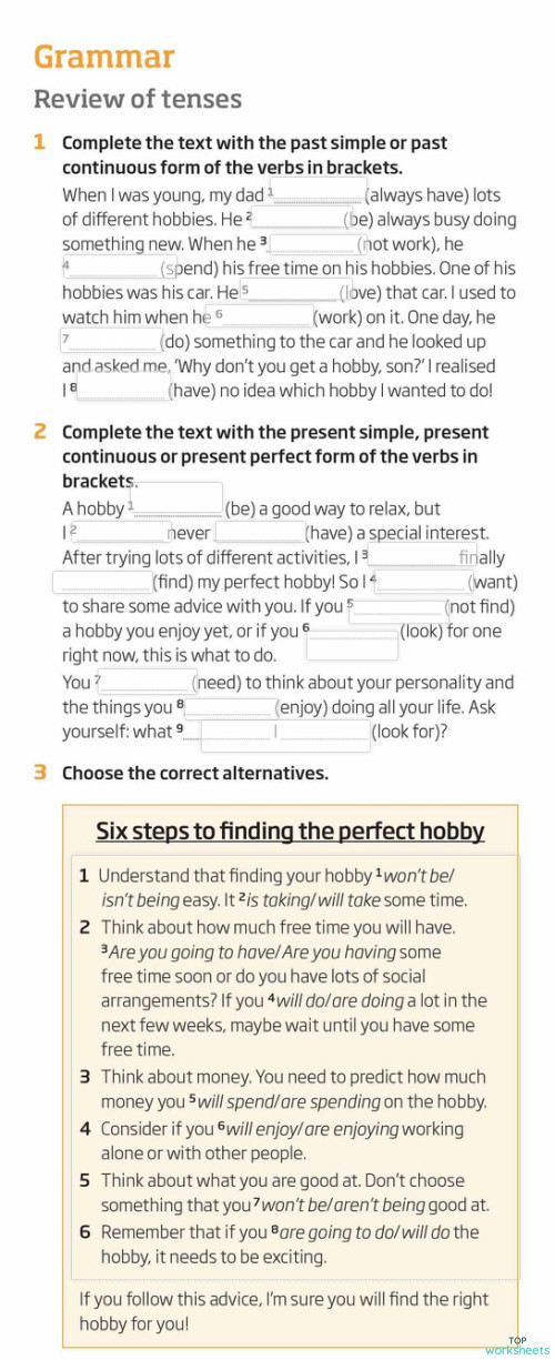 MINI TEST 4. Interactive worksheet | TopWorksheets