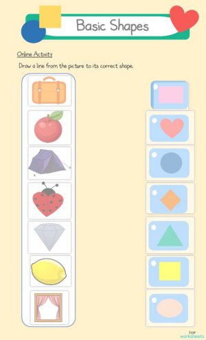 Basic Shapes Interactive Worksheet. Interactive worksheet | TopWorksheets