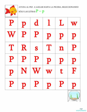 Consonante P. Ficha interactiva | TopWorksheets