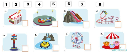 order the park rides PP3. Interactive worksheet | TopWorksheets
