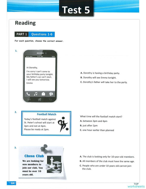 A2 - Simply - Test 5. Interactive worksheet | TopWorksheets