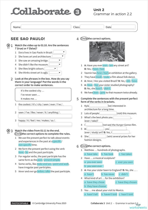 Grammar In Action 2.1. Interactive worksheet | TopWorksheets