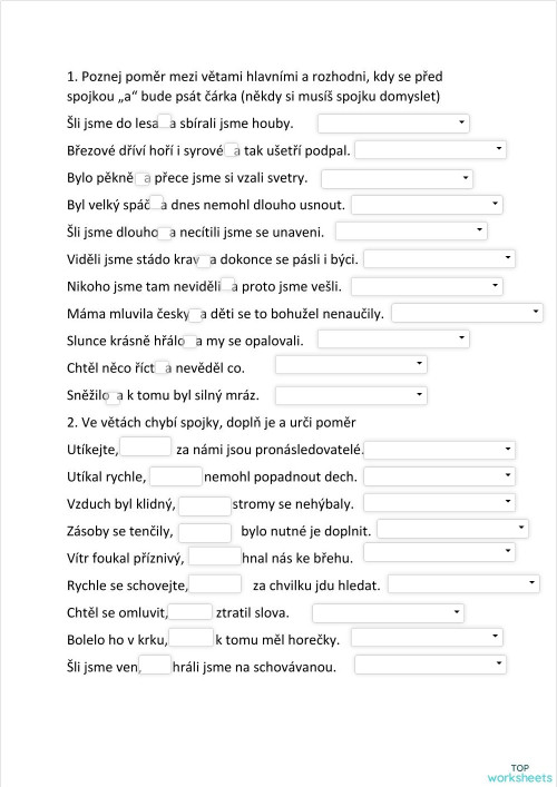 Slovesný rod, vid, třída. Interaktivní pracovní list | TopWorksheets
