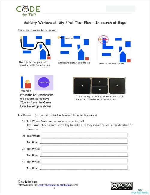 My Test Plan. Interactive worksheet | TopWorksheets