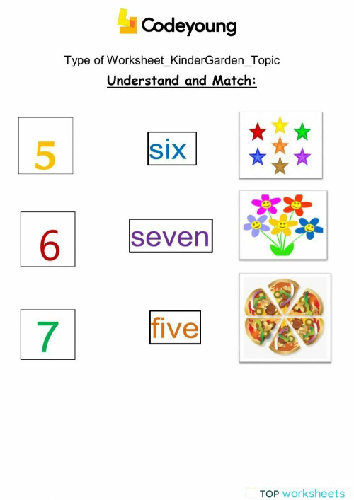 Count 5 to 7. Interactive worksheet | TopWorksheets
