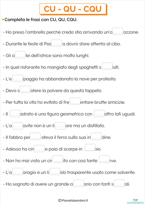 parole con GN. Scheda interattiva | TopWorksheets
