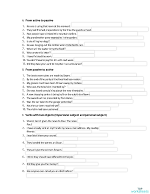 Passive Voice Activities. Interactive worksheet | TopWorksheets