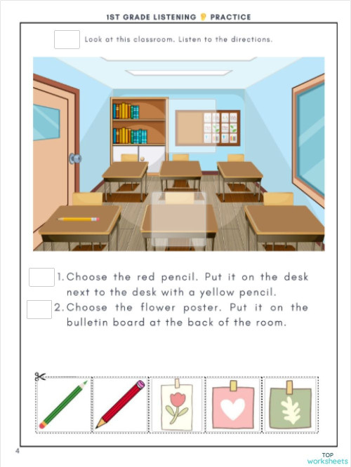First Grade ELPA Listening Practice 2. Interactive worksheet ...