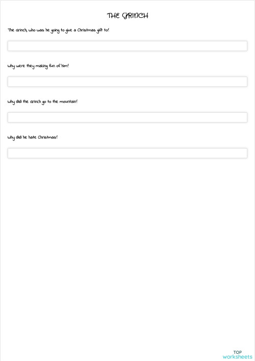 THE GRINCH. Interactive worksheet | TopWorksheets