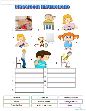 Classroom Commands. Ficha interactiva | TopWorksheets