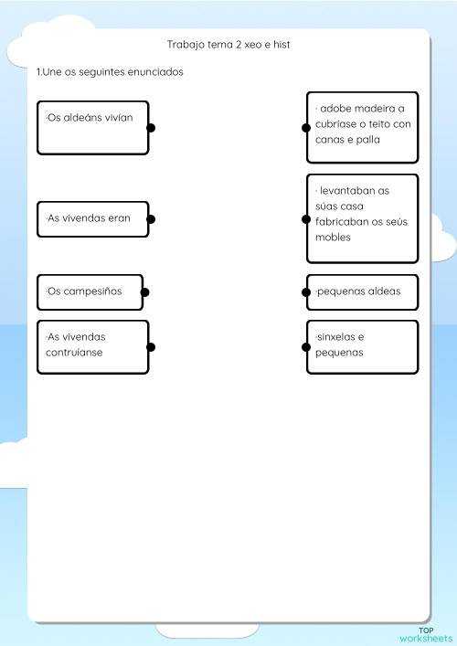 Trabajo tema 2 xeo e hist. Ficha interactiva | TopWorksheets
